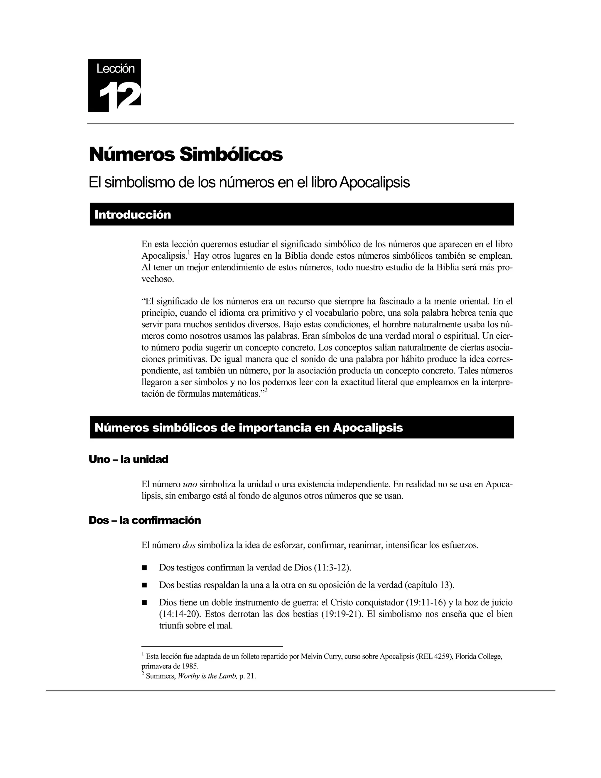 12. Los Números Simbólicos | PDF | Christianity | Religion & Spirituality