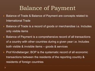 12. balance of payment | PPTX