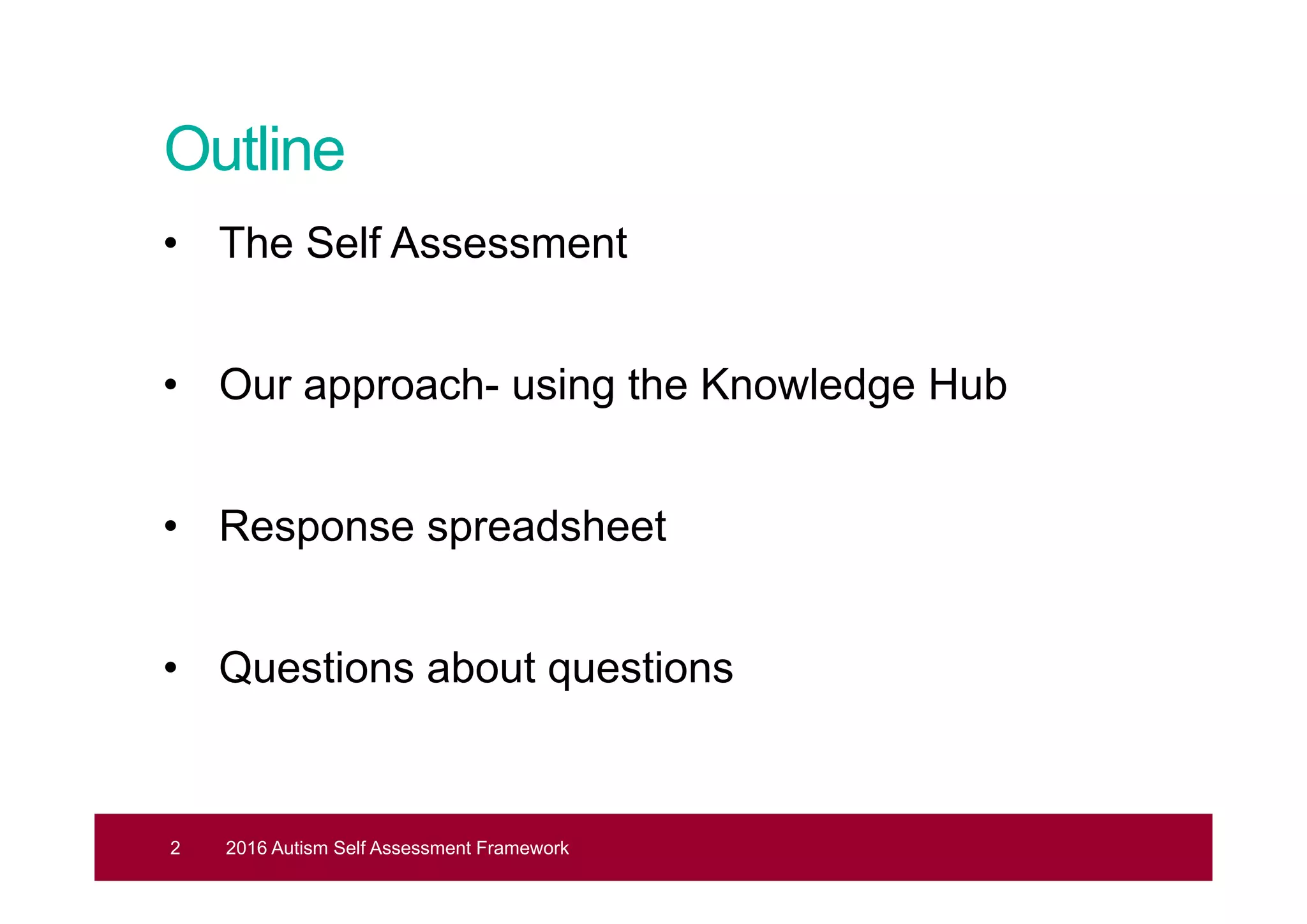 12. autism self assesssment framework | PDF