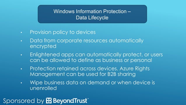 Prevent Data Leakage Using Windows Information Protection (WIP) | PPT ...