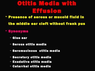 Non suppurative otitis media | PPT