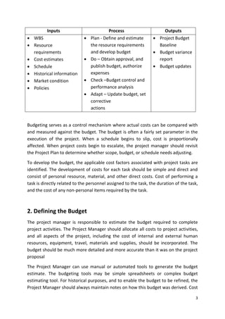 Software Project Management: Budget | PDF