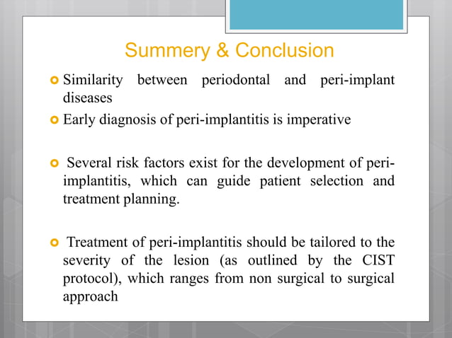 Peri implant Diseases and its management | PPTX | Bone and Joint ...