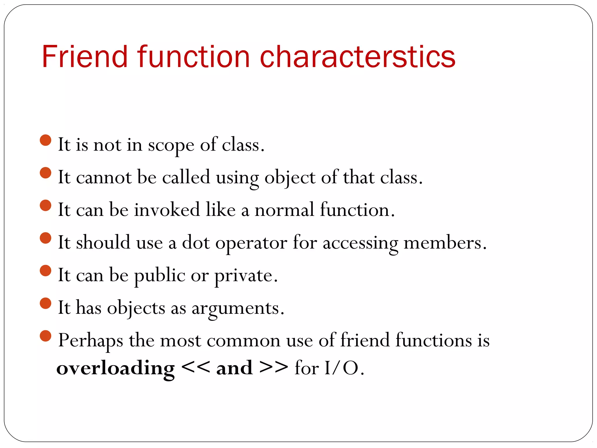 friend function(c++) | PPT