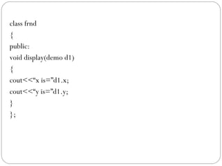 friend function(c++) | PPT | Programming Languages | Computing