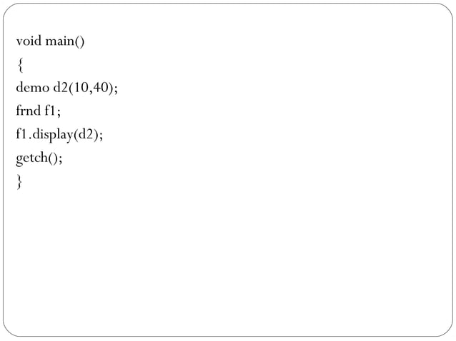 Friend Function C Ppt