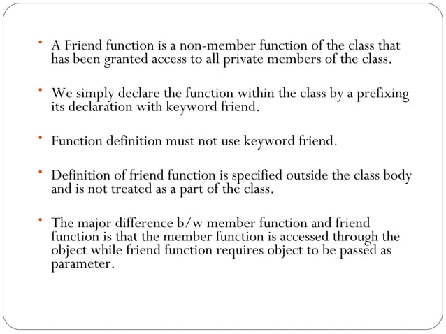 friend function(c++) | PPT