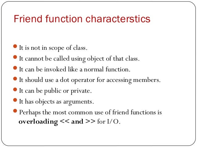 Friend Function c Friend Function c