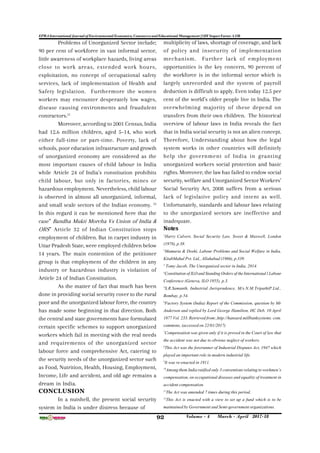 Social Security in Informal Sector: A Myth or reality | PDF | Government Support and Welfare ...