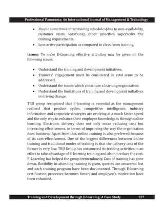 Training and Debelopment through E-learning: A Case Study | PDF