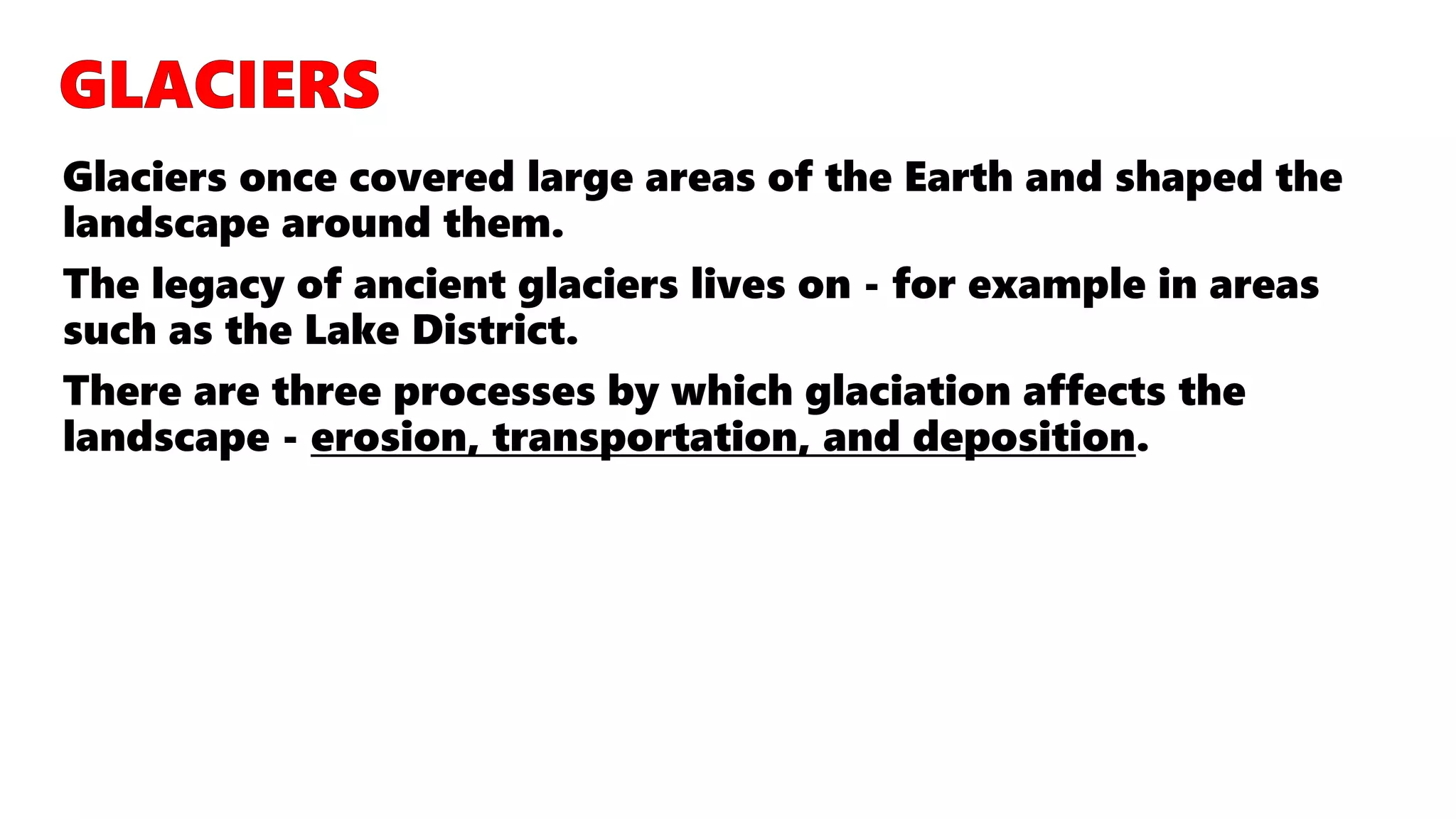 GEOGRAPHY YEAR 10: GLACIAL LANDSCAPE. GLACIATION. | PPTX | Geography ...