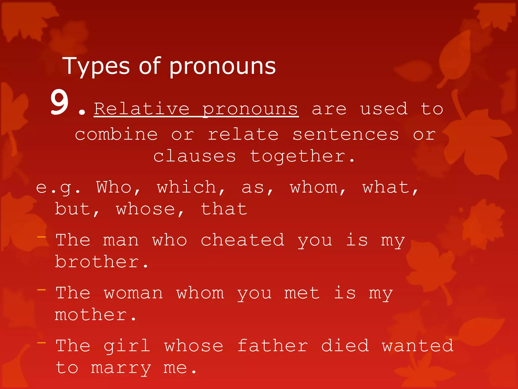 12.pronoun and types | PPT