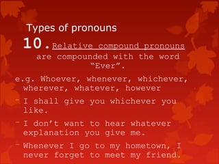 12.pronoun and types | PPT