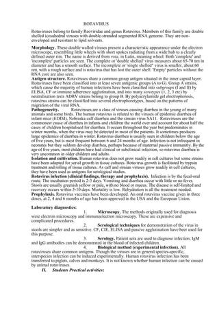 Coronaviruses & Rotaviruses. General Properties and Laboratory ...