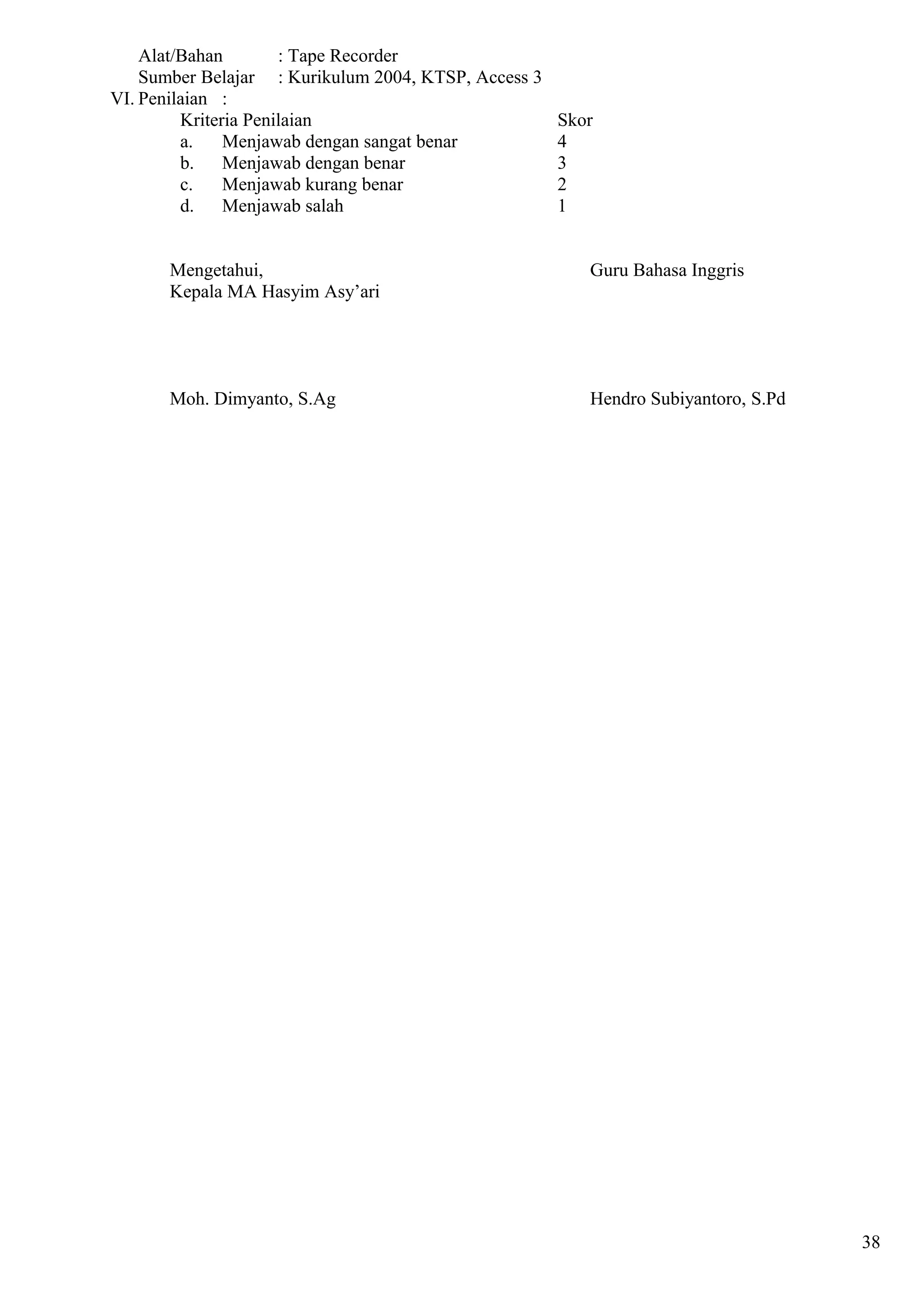 12. rpp monolog procedure | PDF