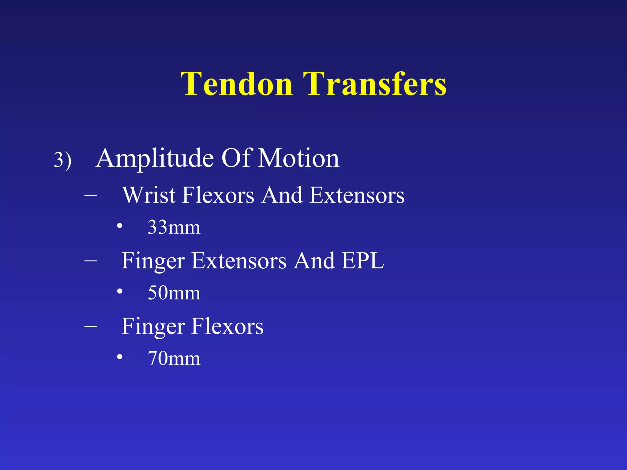 12. tendon transfers | PPT