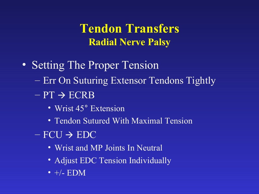12. tendon transfers