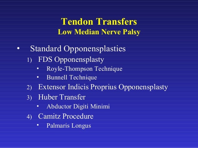 12. tendon transfers