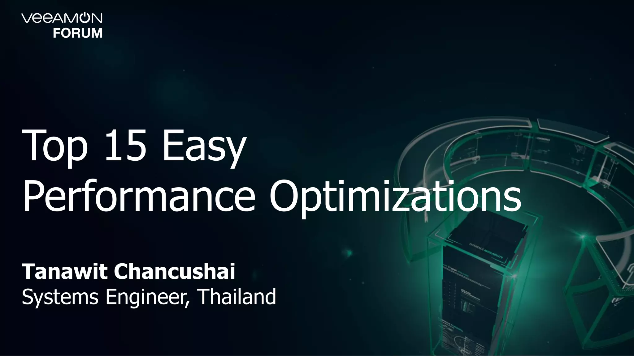 top 15 easy performance optimizations for Veeam | PPTX | Operating ...