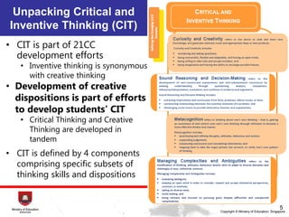 Developing students' creativity in schools - Singapore's approach | PDF