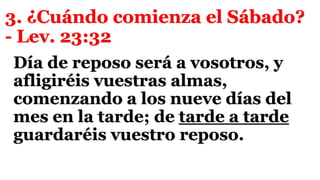 12. Como se debe guardar el sábado; LA FE DE JESÚS | PPTX
