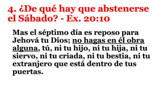 12. Como se debe guardar el sábado; LA FE DE JESÚS | PPTX