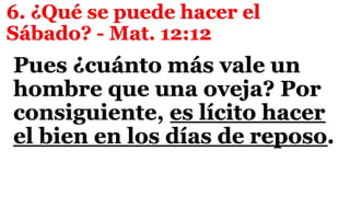 12. Como se debe guardar el sábado; LA FE DE JESÚS | PPTX