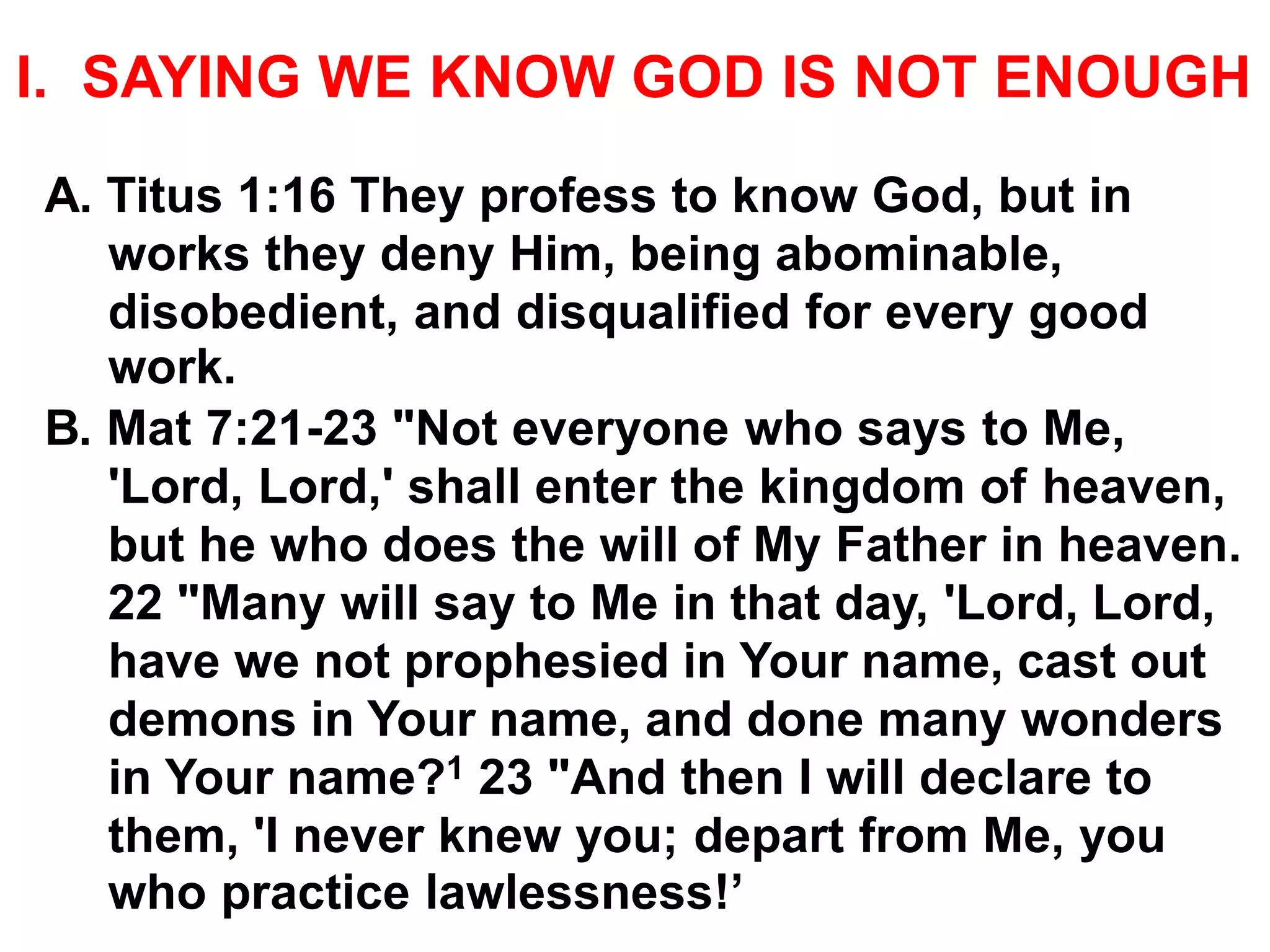 knowing god | PPTX