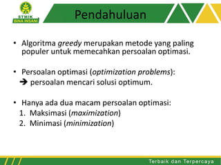 Pertemuan 12 Algoritma Greedy | PDF