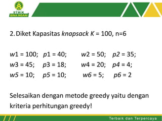 Pertemuan 12 Algoritma Greedy | PDF