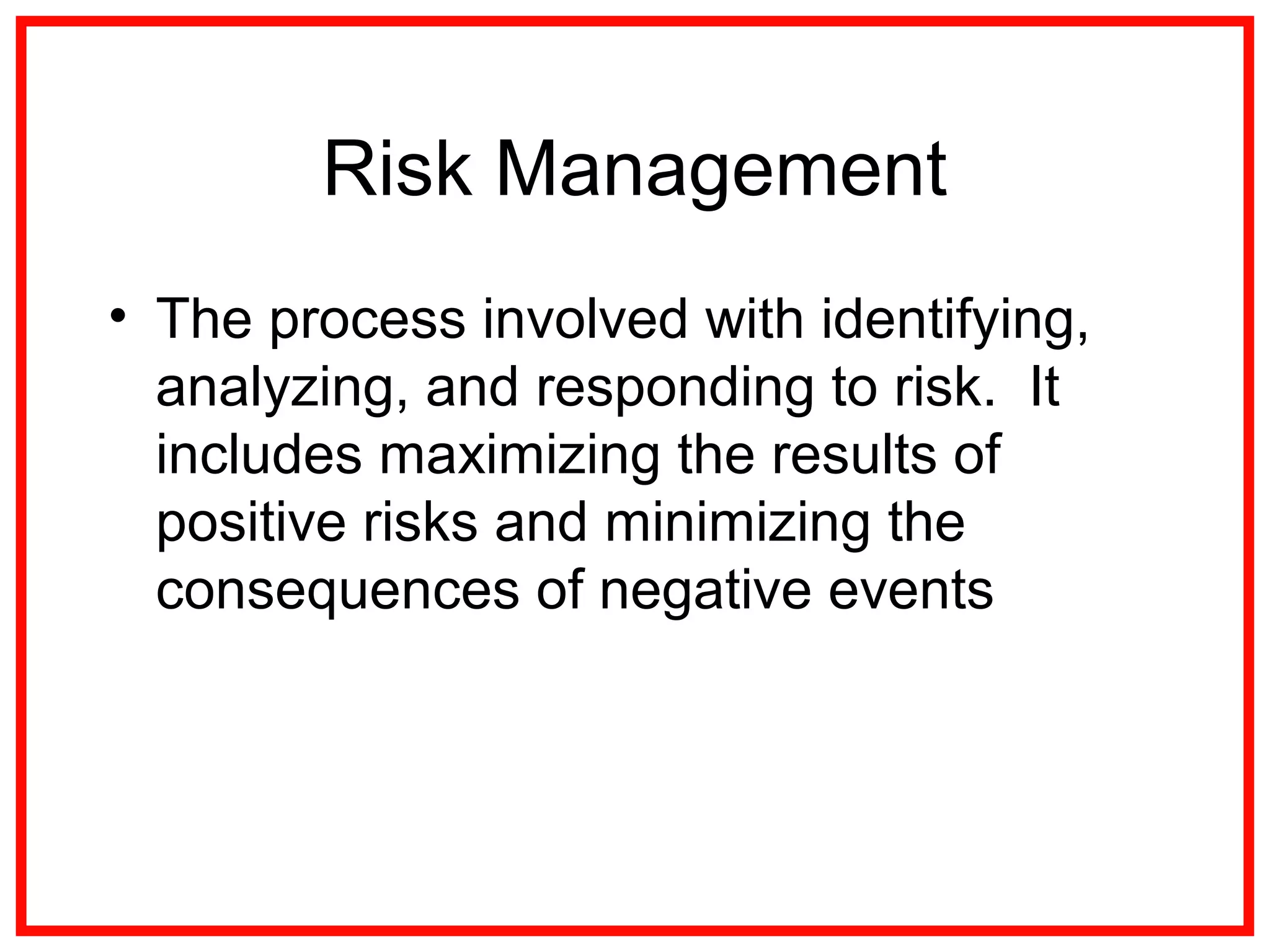 12. Project Risk Management | PPT