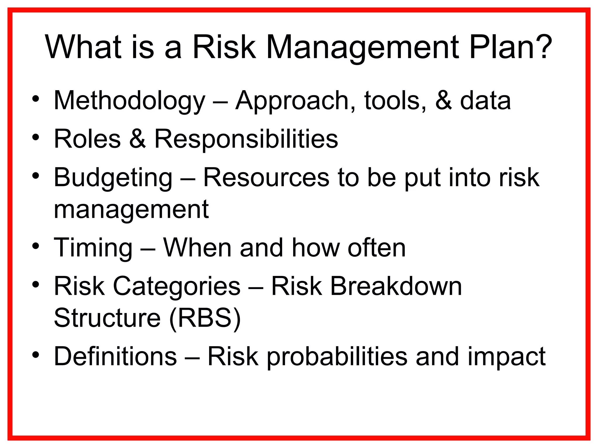 12. Project Risk Management | PPT