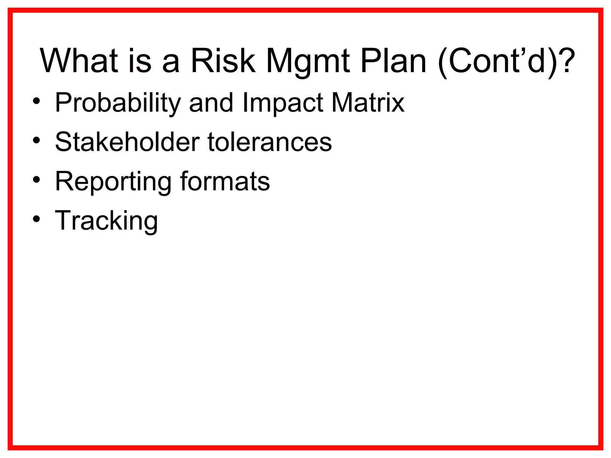 12. Project Risk Management | PPT