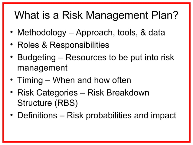 12. Project Risk Management | PPT