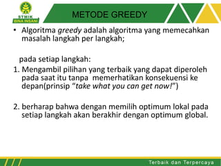 Pertemuan 12 Algoritma Greedy | PDF