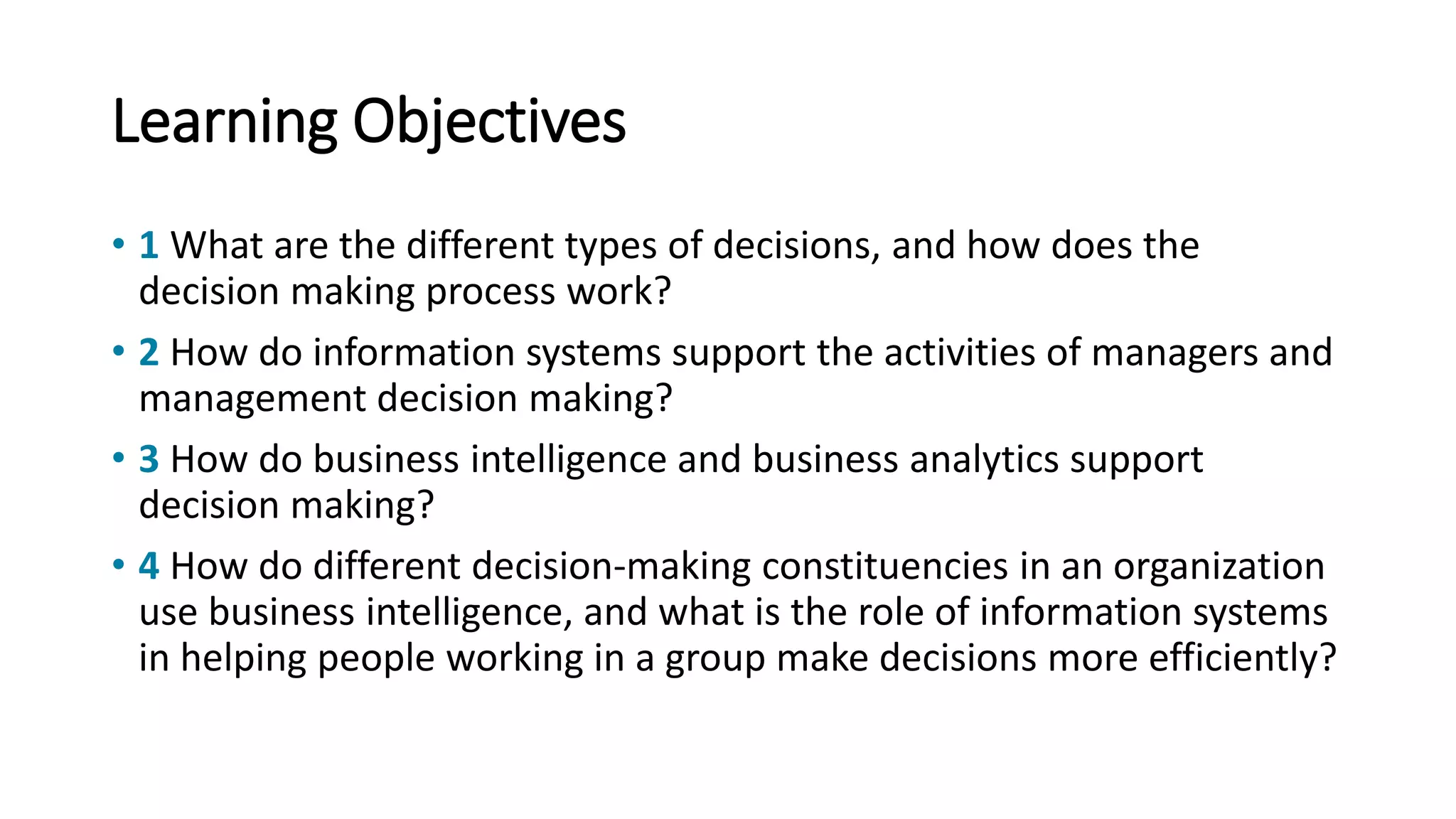 Enhancing decision making | PPTX