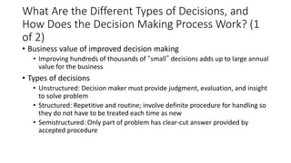 Enhancing decision making | PPTX