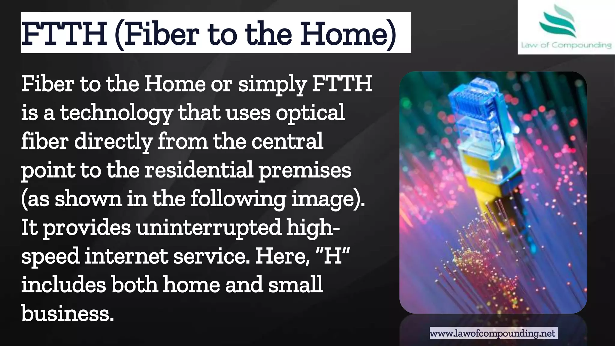 What is FTTH? ||1000 mbps SPEED || BENEFITS || | PPT