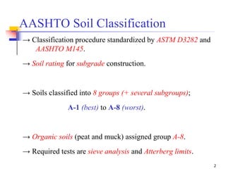 Geotechnical Engineering-I [Lec #12: AASHTO Soil Classification] | PPT