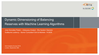 Machine Learning for a dynamic sizing of Elia balancing reserves! | PDF