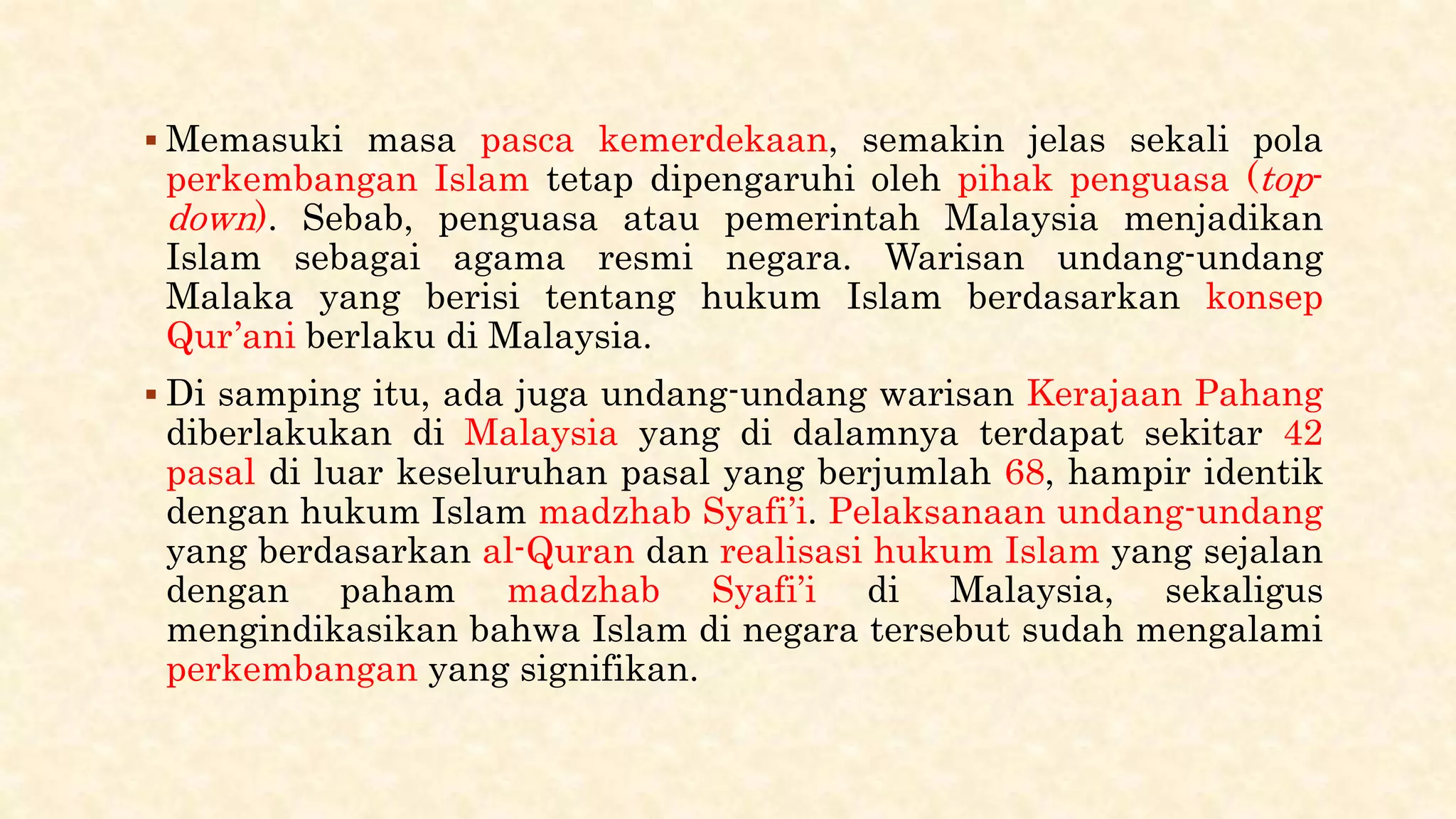 Sejarah Perkembangan Islam di Malaysia | PPTX