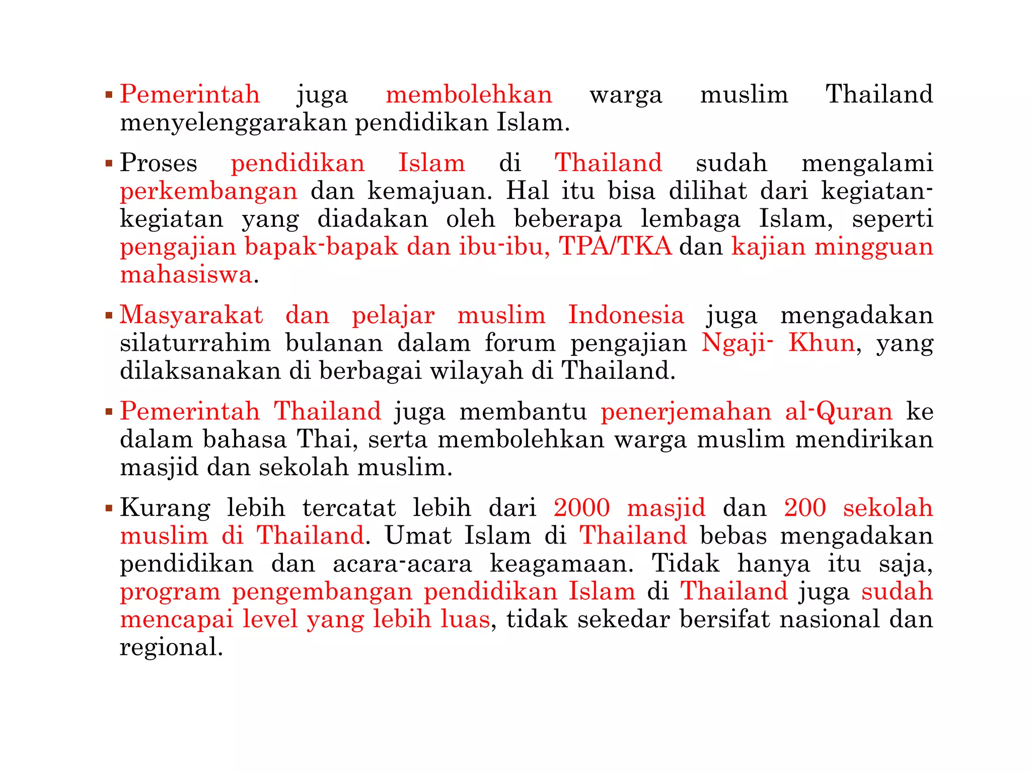 Sejarah Perkembangan Islam di Thailand | PPTX