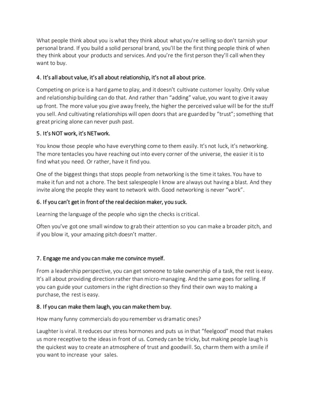 12.5 Principles of Sales Greatness from the Little Red Book of Selling ...