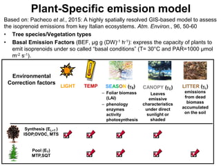 Stima emissioni biogeniche sul territorio italiano | PPT