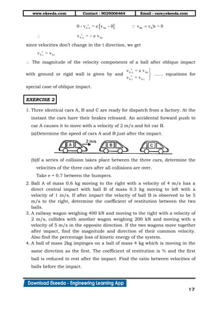 12. kinetics of particles impulse momentum method | PDF