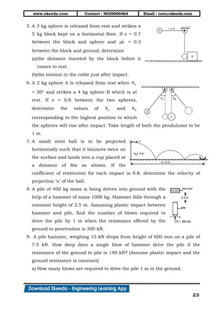 12. kinetics of particles impulse momentum method | PDF