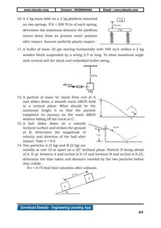 12. kinetics of particles impulse momentum method | PDF