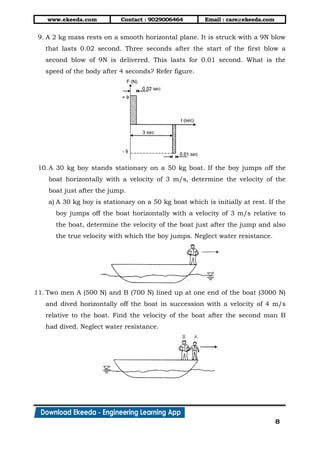 12. kinetics of particles impulse momentum method | PDF