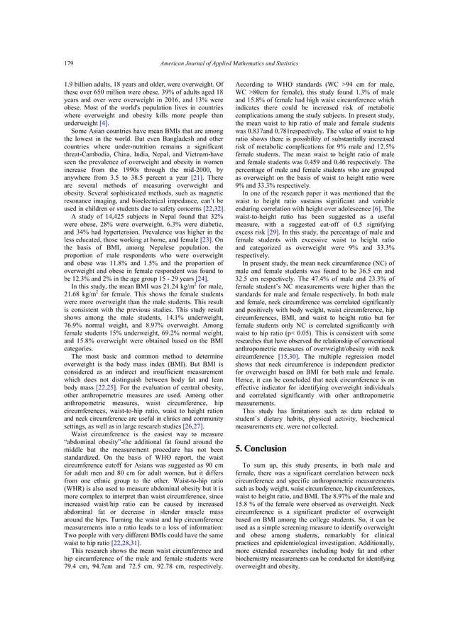 Neck Circumference as an Indicator of Overweight and Obesity in Young ...