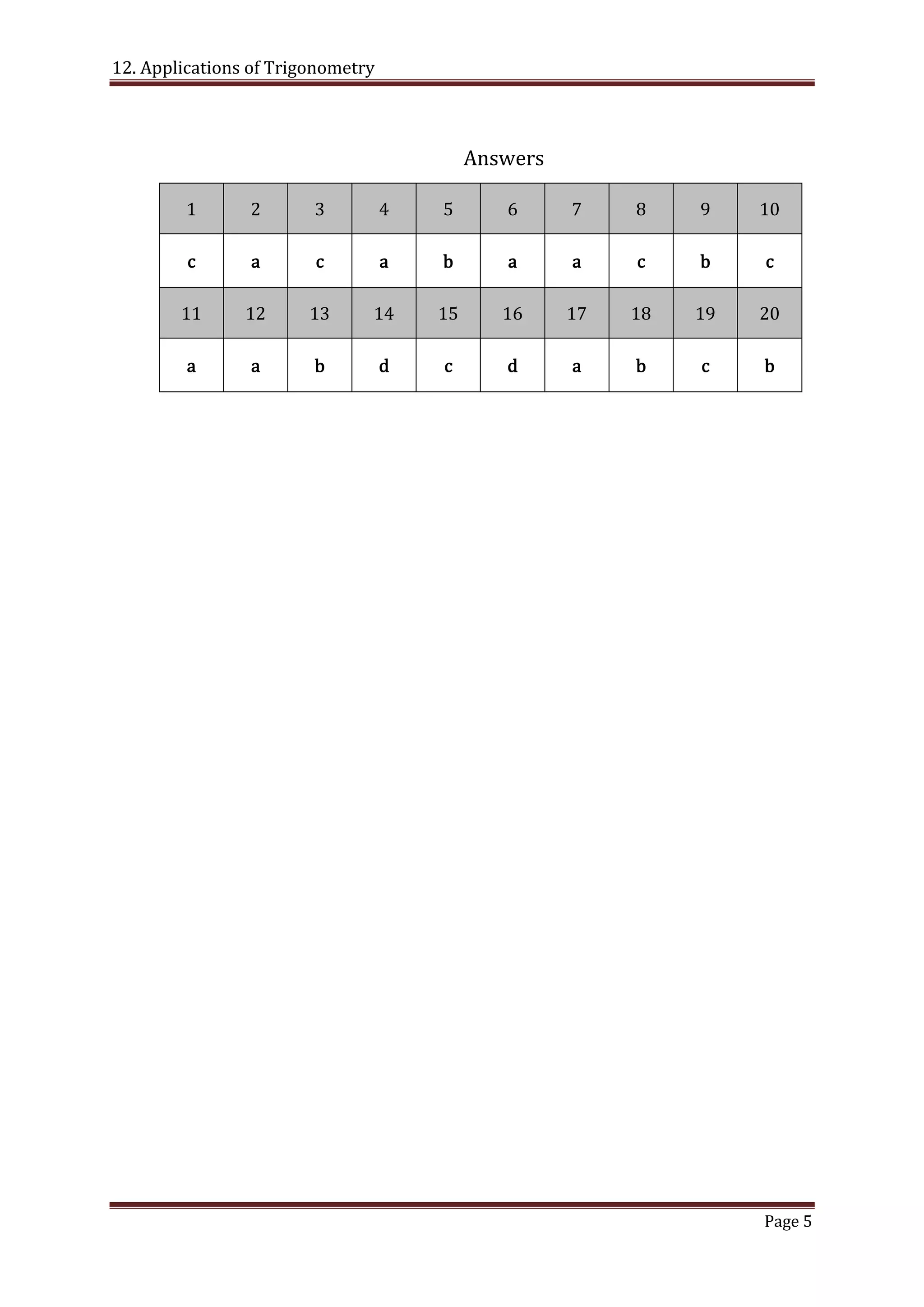 12.applications of trigonometry | PDF